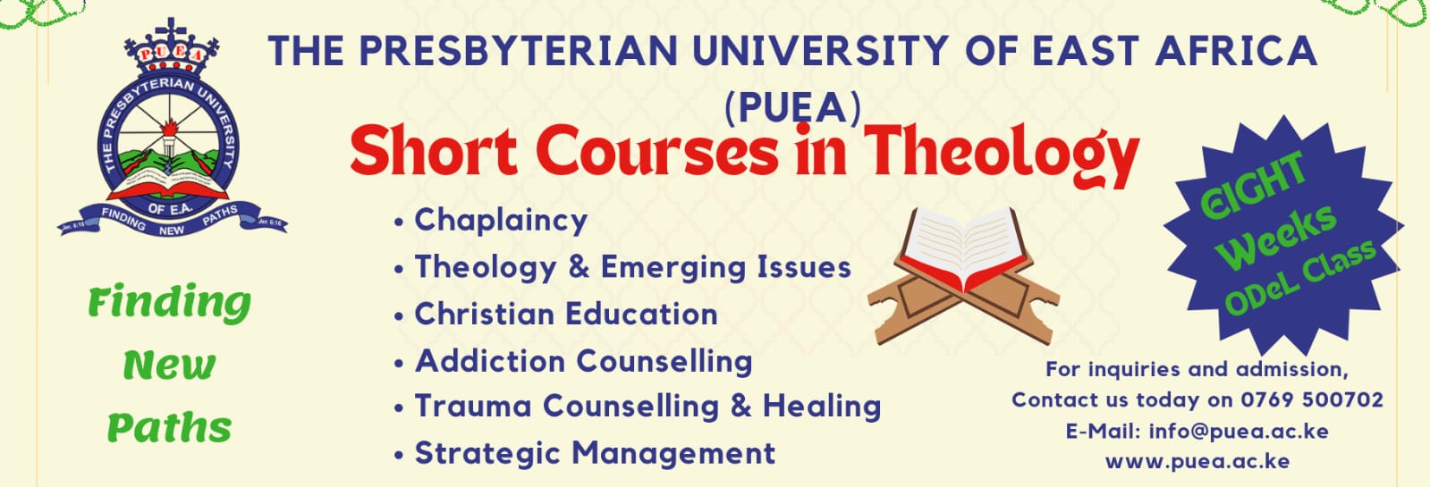 Homepage - A Chartered faith-based private University located in ...